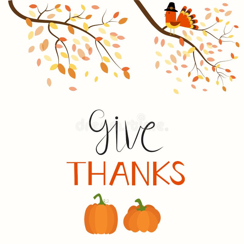 Happy Thanks giving vector stock vector. Illustration of card - 60797469