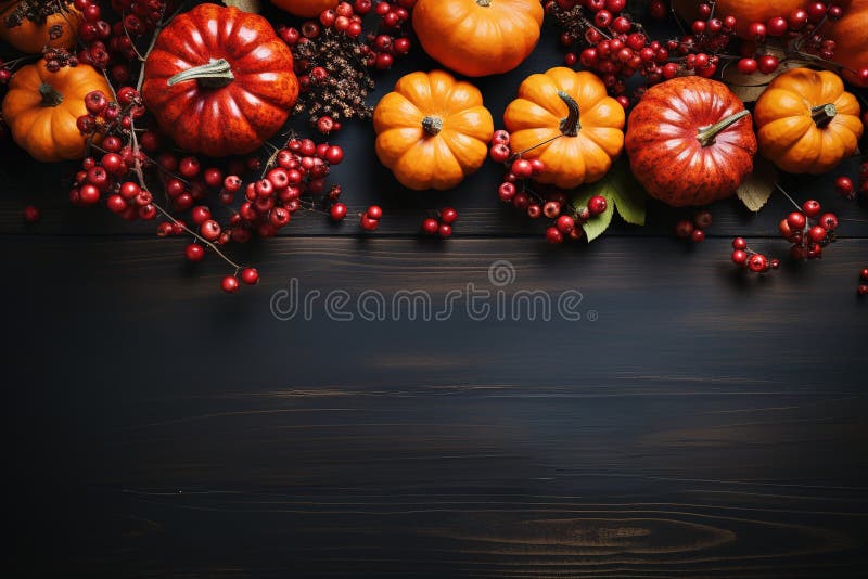 Happy Thanksgiving Celebration Background with Empty Space. Stock ...