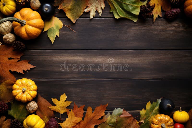 Happy Thanksgiving Celebration Background with Empty Space. Stock ...