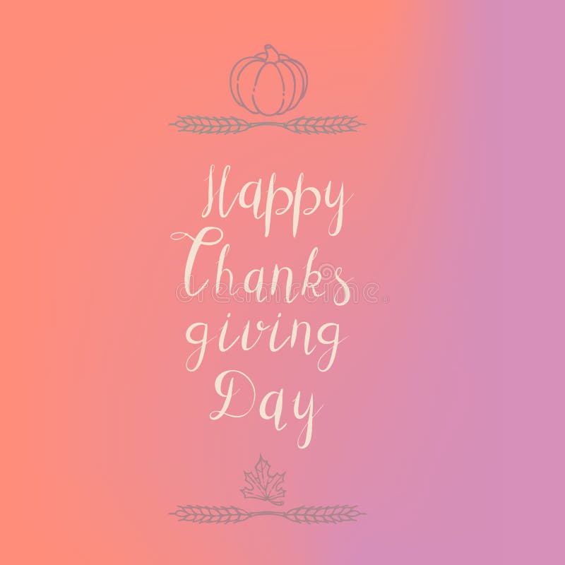 Happy Thanksgiving Concept Background, Simple Style Stock Vector ...