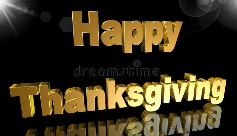 Happy Thanksgiving,3D Illustration Stock Illustration - Illustration of ...