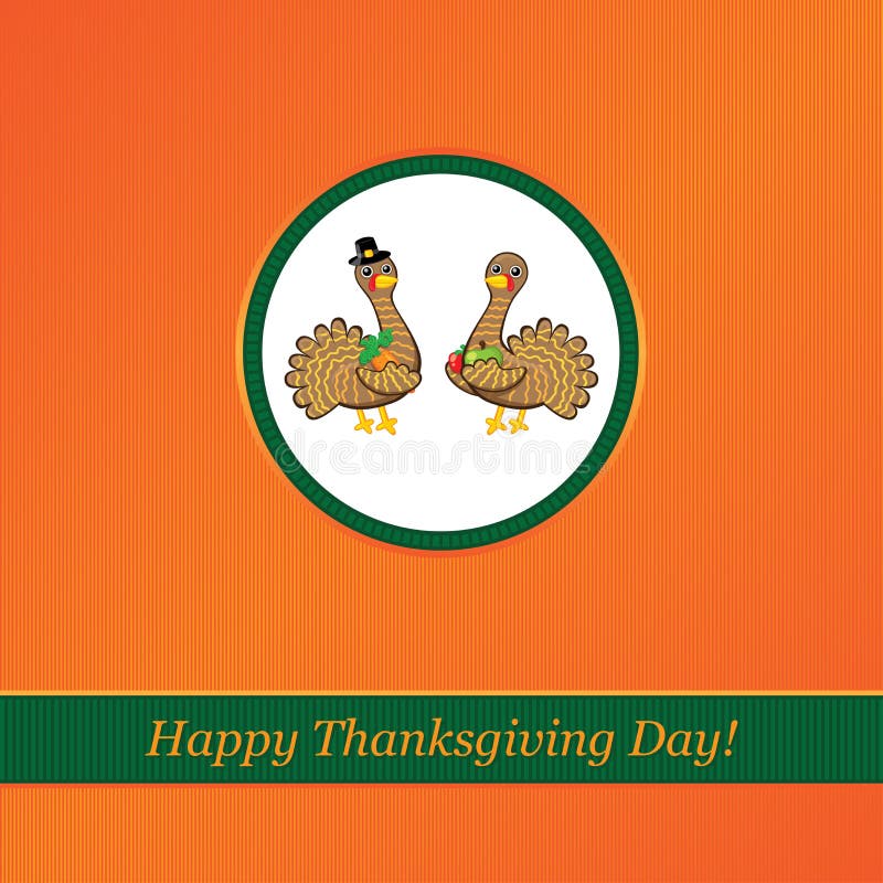 Happy Thanksgiving Day stock illustration. Illustration of platter ...