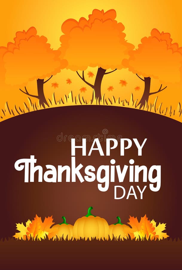 Happy Thanksgiving Day Holiday Poster Stock Vector - Illustration of ...