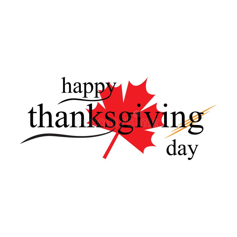 Happy Thanksgiving Day Logo Design Illustration Template Stock Vector ...