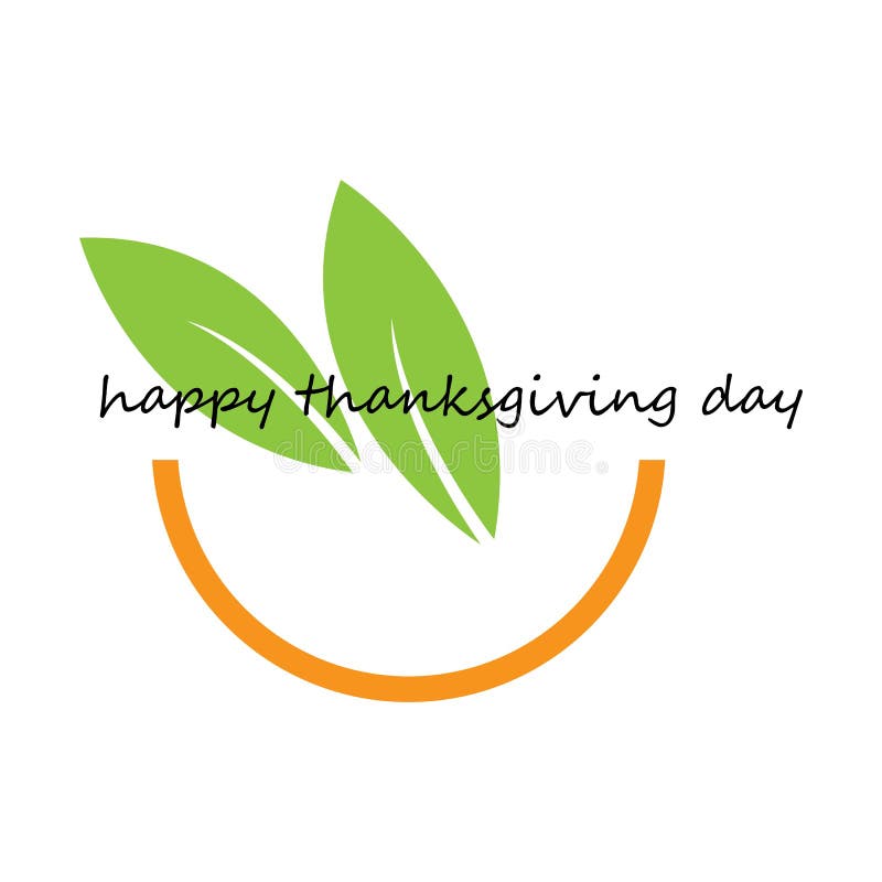 Happy Thanksgiving Day Logo Design Illustration Template Stock Vector ...