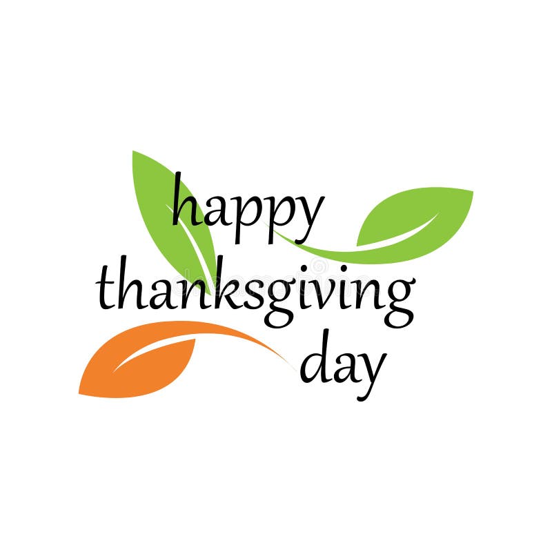 Happy Thanksgiving Day Logo Design Illustration Template Stock Vector ...
