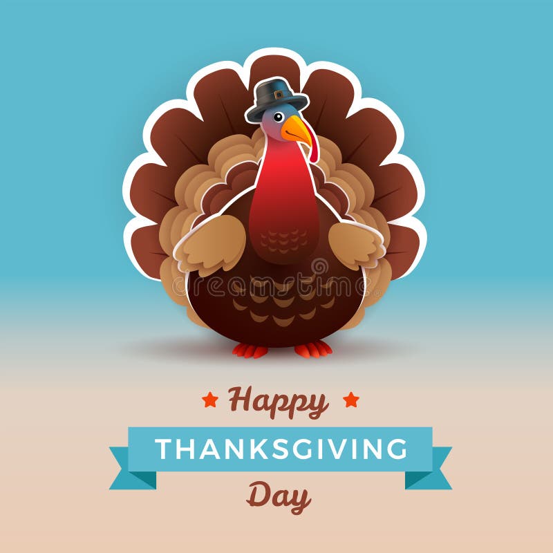 Happy Thanksgiving Day Turkey Background Stock Vector - Illustration of ...
