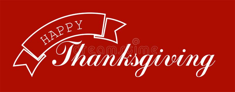 Happy Thanksgiving Hand Written Calligraphic Text, Vector Illustration ...