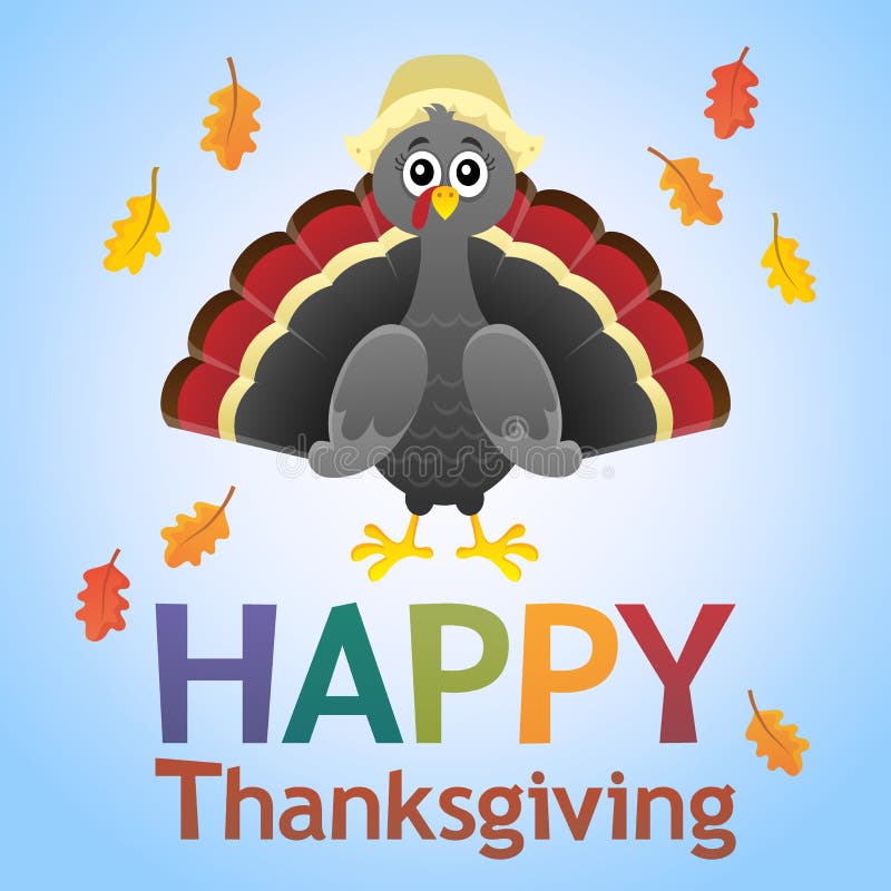 Happy Thanksgiving theme 1 stock vector. Illustration of notice - 15872641