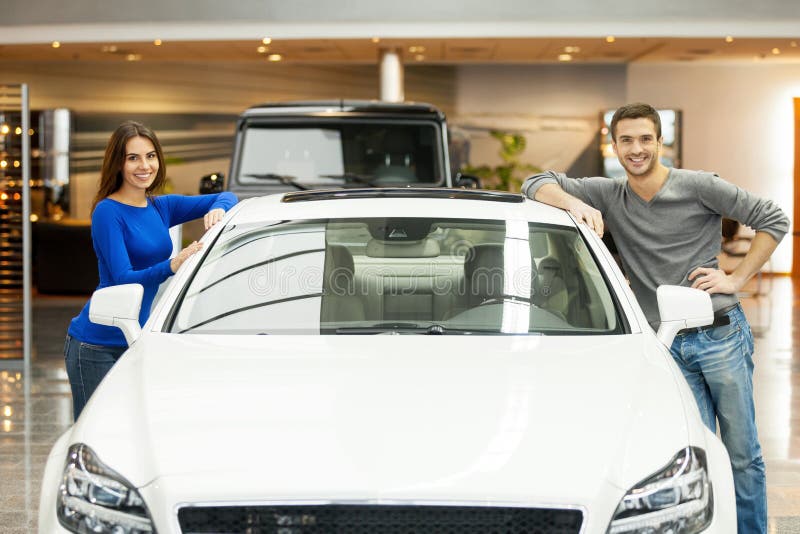 Happy Car Ownner. Handsome Young Men Leaning on His New Car at T Stock ...
