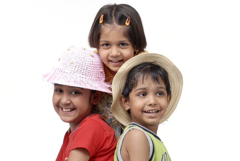 Happy three children stock image. Image of domestic, happiness - 9167105