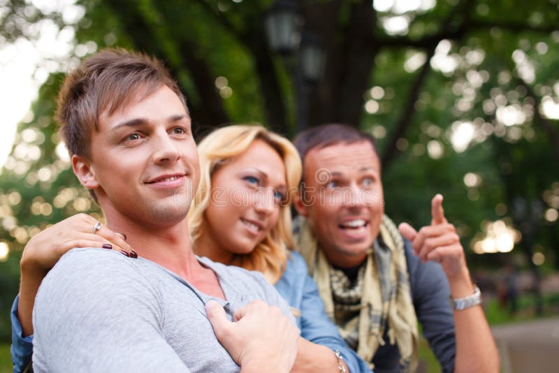 Happy three friends stock photo. Image of caucasian, casual - 34017576