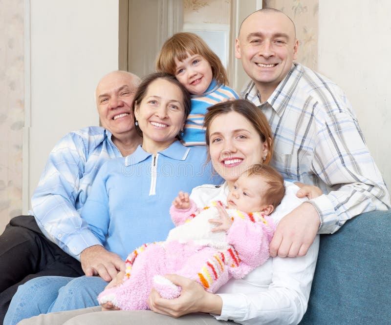 Happy Three Generations Family Stock Image - Image of family, caucasian ...
