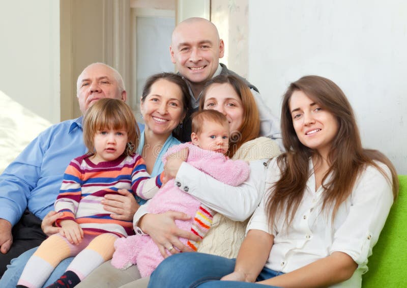 Happy Three Generations Family Stock Photo - Image of granddaughter ...