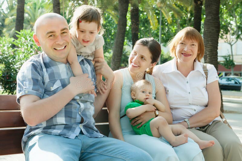 Happy Three Generations Family Stock Image - Image of family, caucasian ...