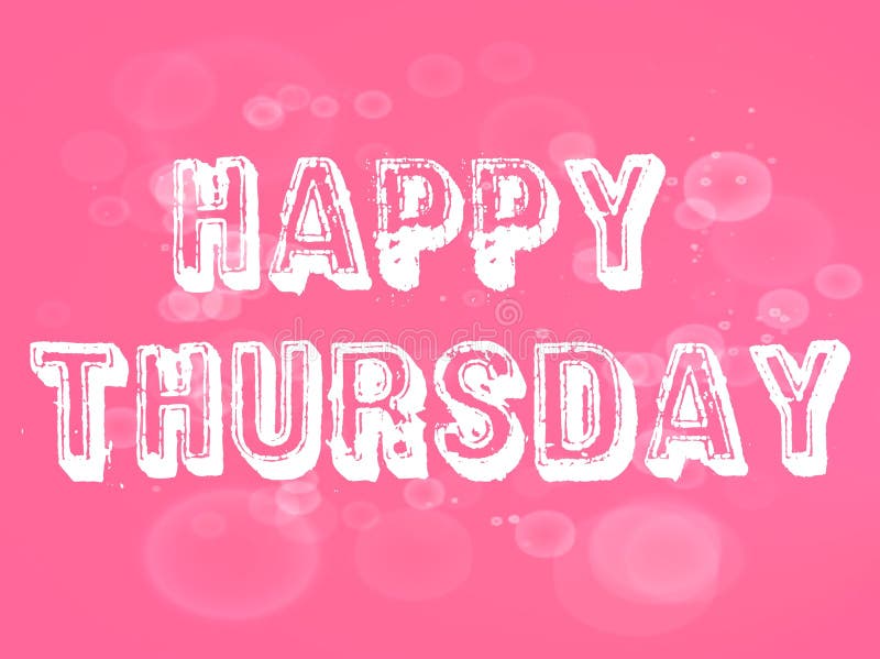 HAPPY THURSDAY Stamp. Sticker. Seal. Blue Round Grunge Vintage Ribbon ...