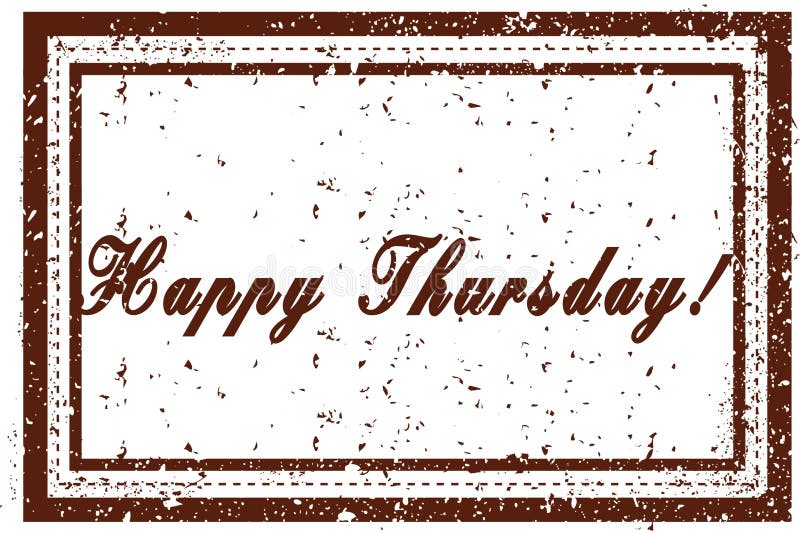 HAPPY THURSDAY On Black Diamond Shaped Sticker Label. Stock ...