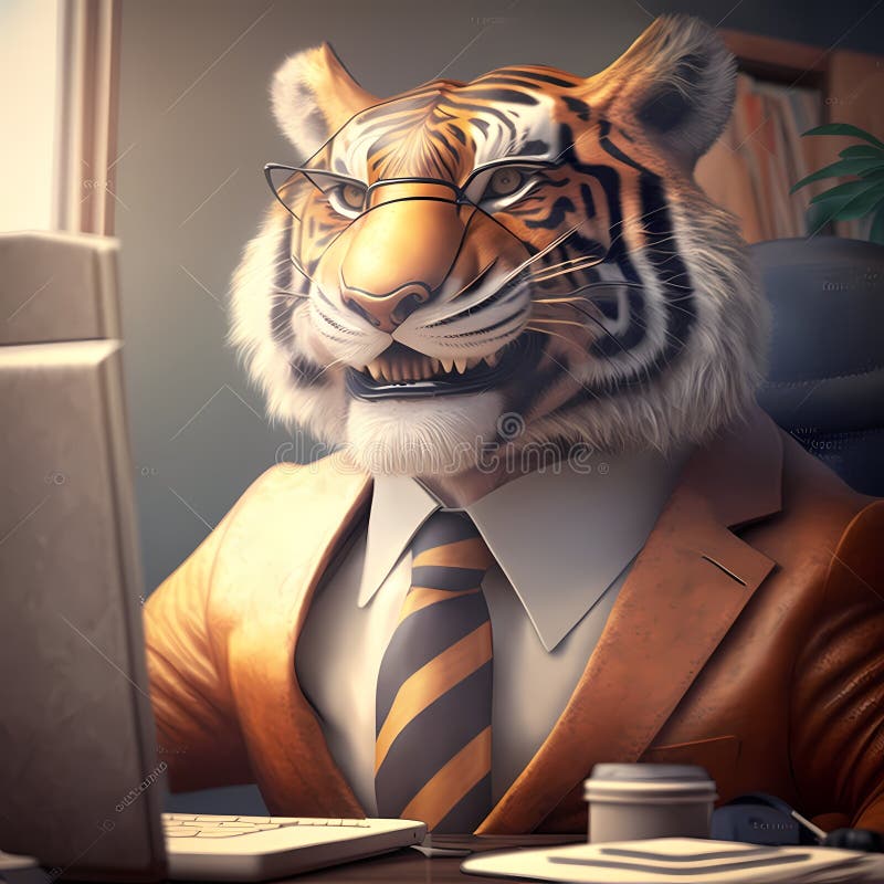 Office Tiger Stock Illustrations – 534 Office Tiger Stock Illustrations ...