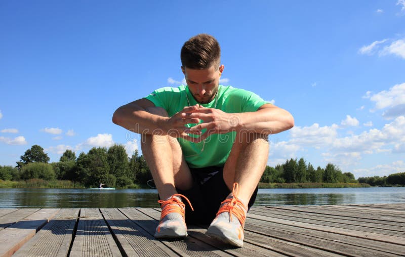 Happy tired athlete stock image. Image of outfit, exercising - 84211231