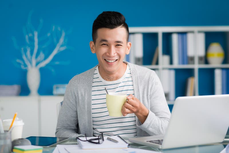 So happy to work here stock image. Image of laughing - 58549547
