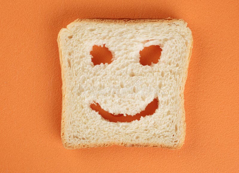 Happy Toast in a Toaster in the Kitchen Stock Photo - Image of ...