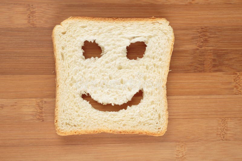 Happy Toast with a Fork in Her Mouth Stock Photo - Image of funny ...