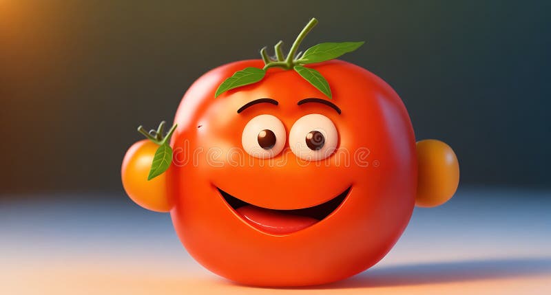 Happy Tomato stock image. Image of vegetable, huge, animation - 313713405