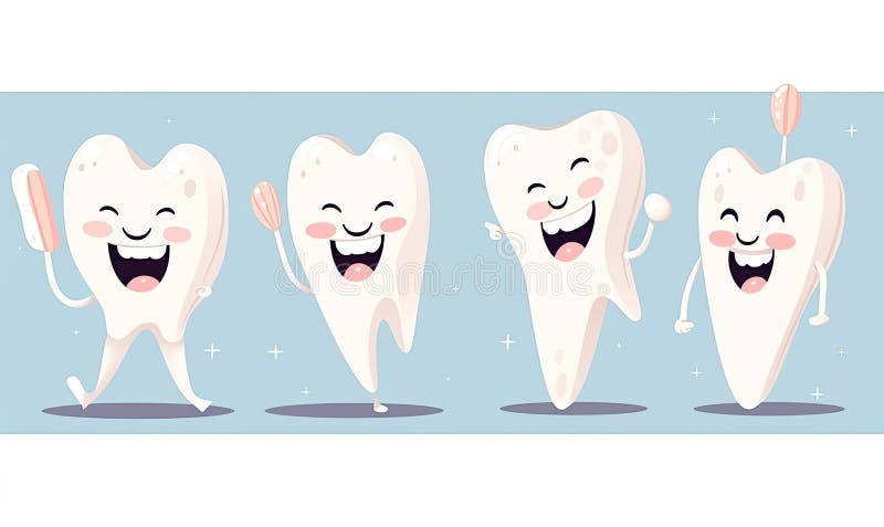 Happy Tooth Cartoon Character Makes Dental Visits Fun Creating Using ...
