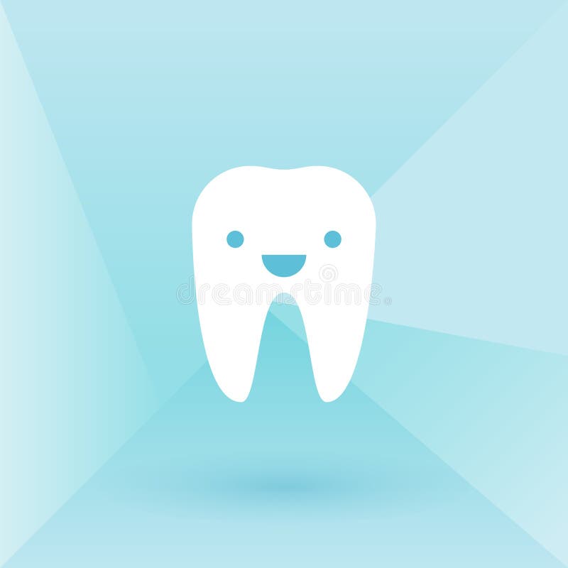 Happy Tooth. Low Poly Background. Vector Illustration, Flat Design ...