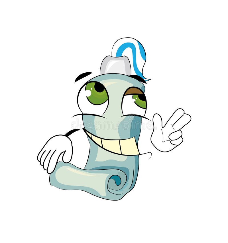 Happy toothpaste cartoon stock illustration. Illustration of tooth ...