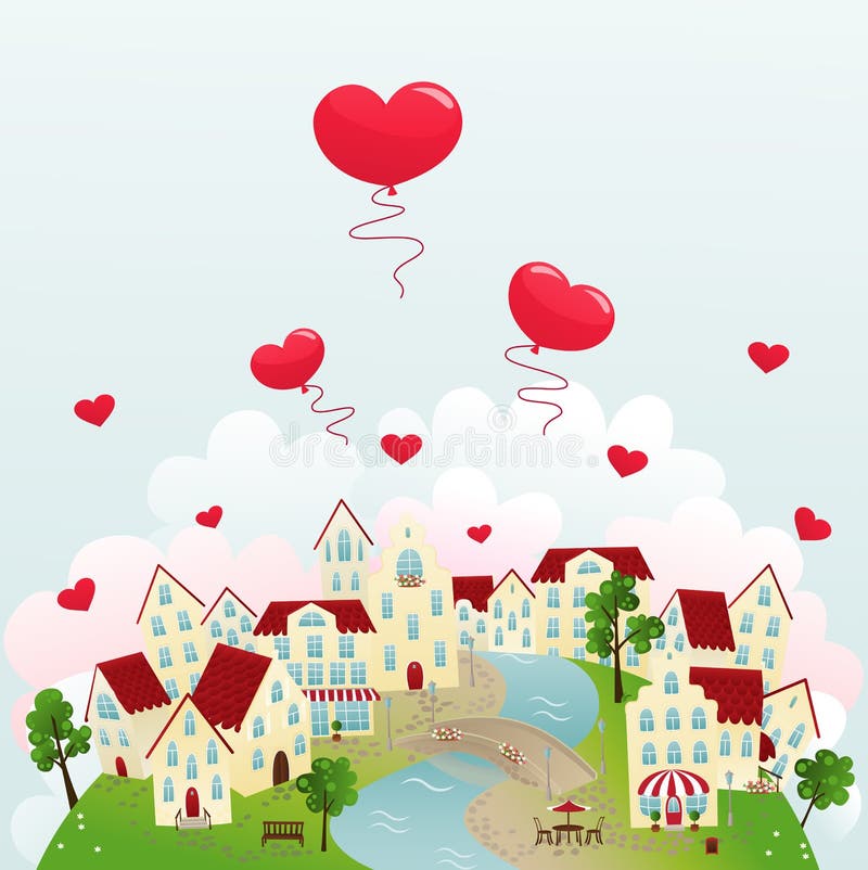Happy Town Stock Vector Illustration Of Happiness House 23827277