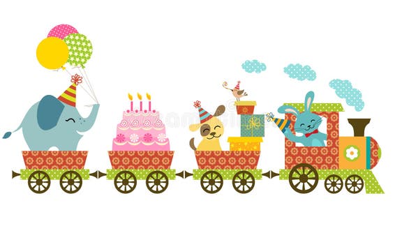 Happy train stock vector. Illustration of bird, cute - 30730996