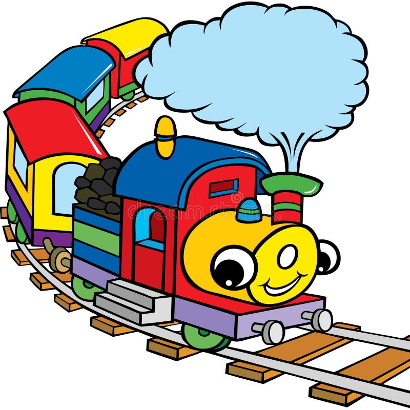 Happy train for kids stock vector. Illustration of container - 23454844