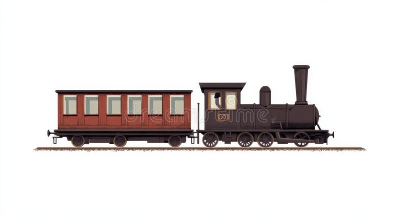 Happy Train Set Illustration with a White Background for Kids Stock ...