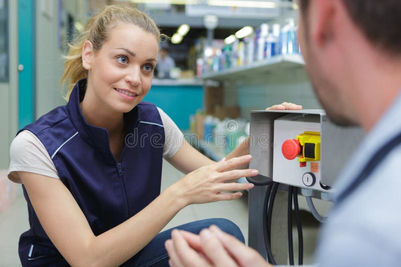 Happy Training Female Apprentice Stock Photo - Image of women ...