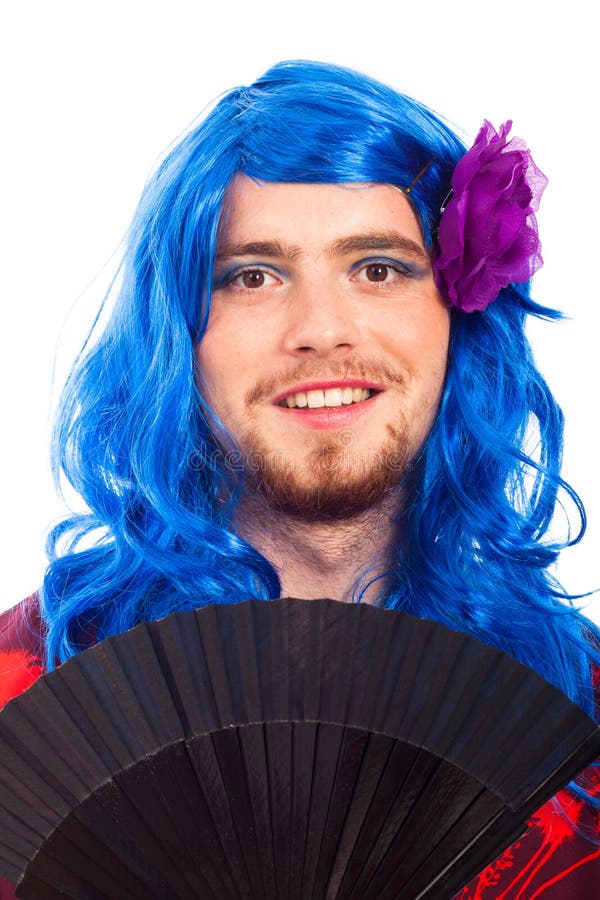 Transvestite man smiling stock photo. Image of isolated - 28454954