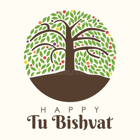 Happy Tu Bishvat Post Template Vector Stock Vector - Illustration of ...