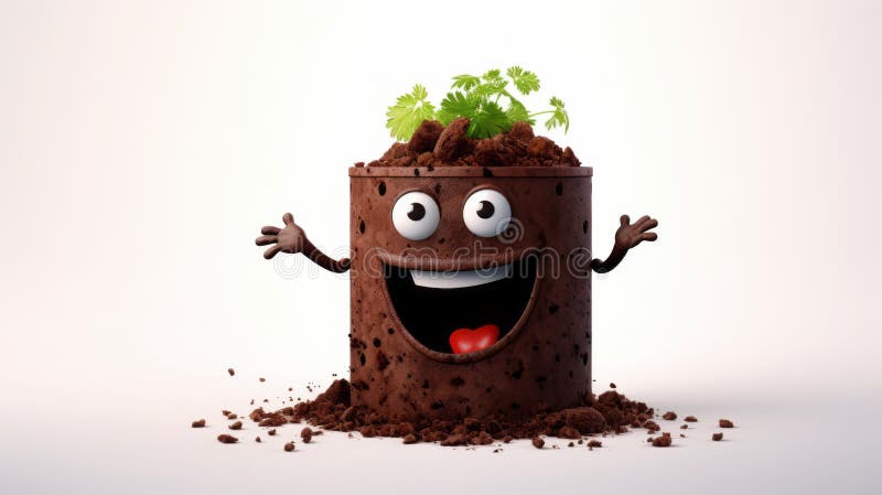 Happy Tumbling Compost Bin 3d Cartoon Image with Constructivist Roots ...