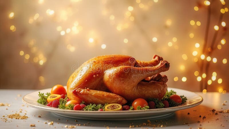 Happy Turkey Celebration with Copy Space Stock Illustration ...
