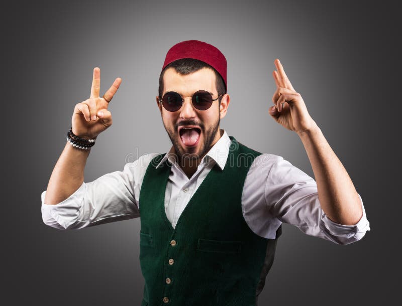 Happy Turkish man stock photo. Image of handsome, male - 94357104