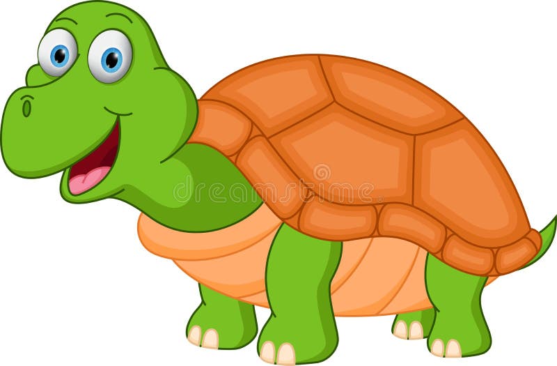 Cute Safari Turtle Vector Illustration Stock Vector - Illustration of ...
