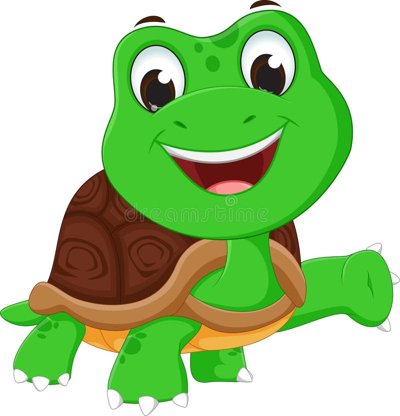 Happy turtle cartoon stock vector. Illustration of children - 74733024