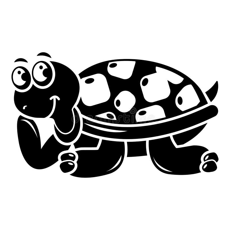 Happy Turtle Icons Set, Cartoon Style Stock Vector - Illustration of ...