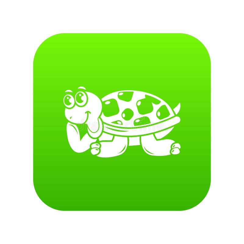 Happy Turtle Icon, Simple Style Stock Vector - Illustration of vector ...