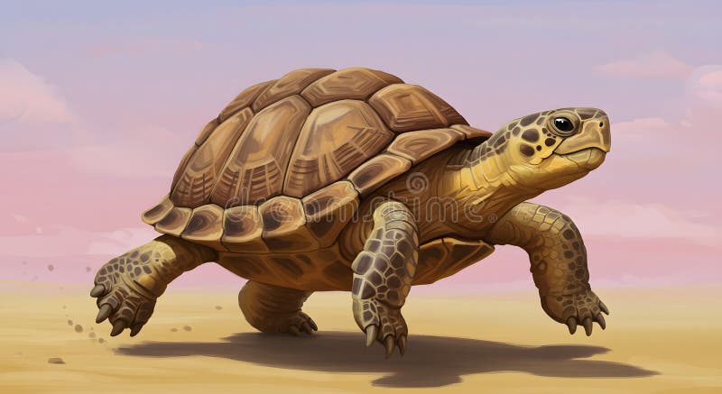 Happy Turtle Jumping AI Generated Fun Art Stock Illustration ...