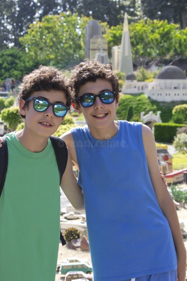 Happy twins portrait stock image. Image of portrait, vacation - 85253653