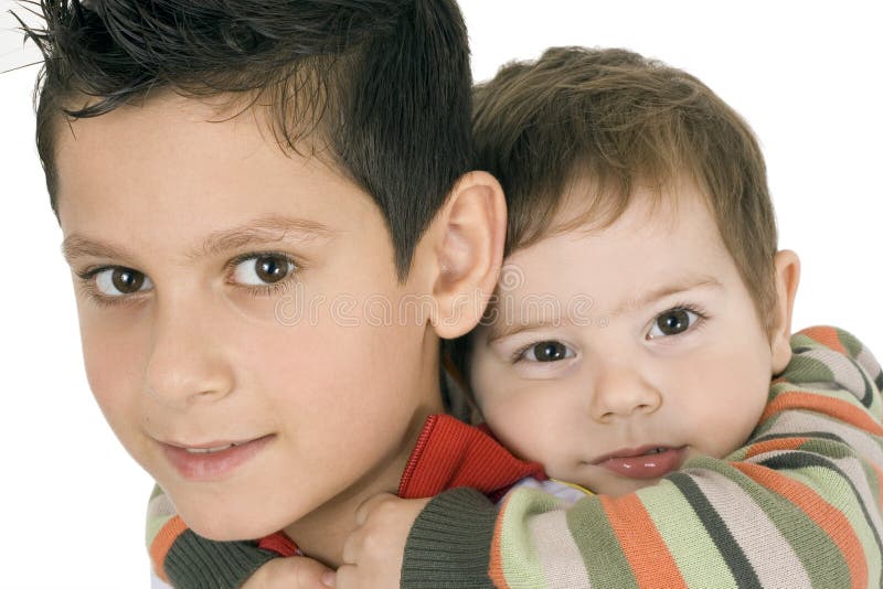 Happy two brothers stock photo. Image of close, little - 5398266