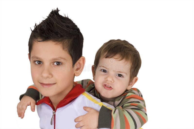 Happy two brothers stock photo. Image of close, little - 5398266