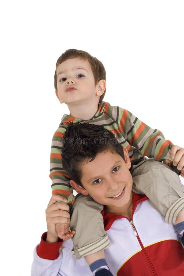 Happy two brothers stock photo. Image of close, little - 5398266