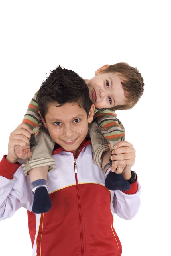 Happy two brothers stock photo. Image of close, little - 5398266